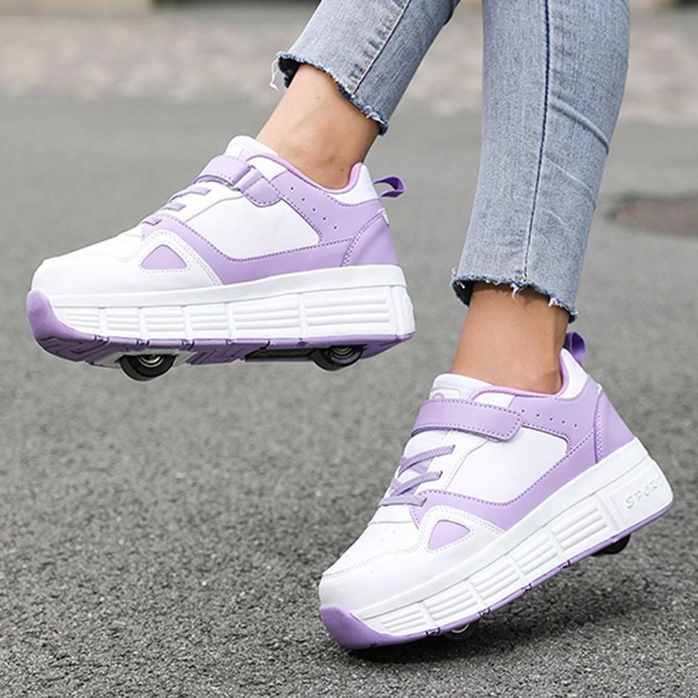 Kids' Transformable Sneakers With Double Wheels Boys' Sports Skate ...