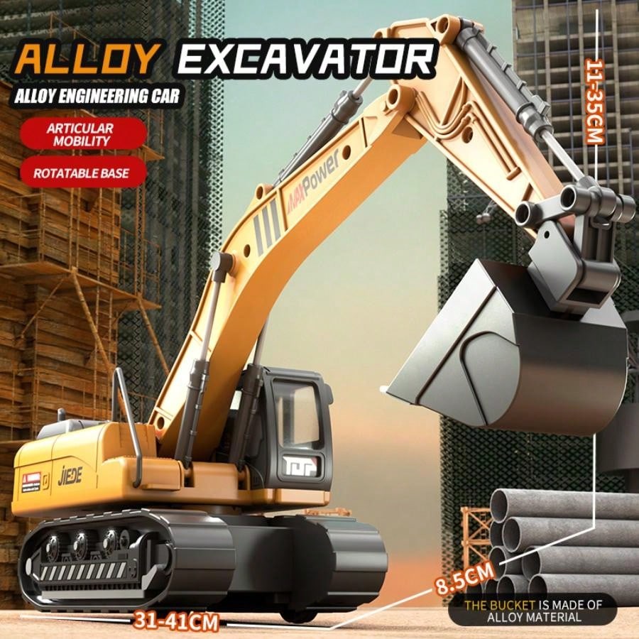 3 Models Large Inertia Die-Cast Alloy Construction Vehicles, Including ...