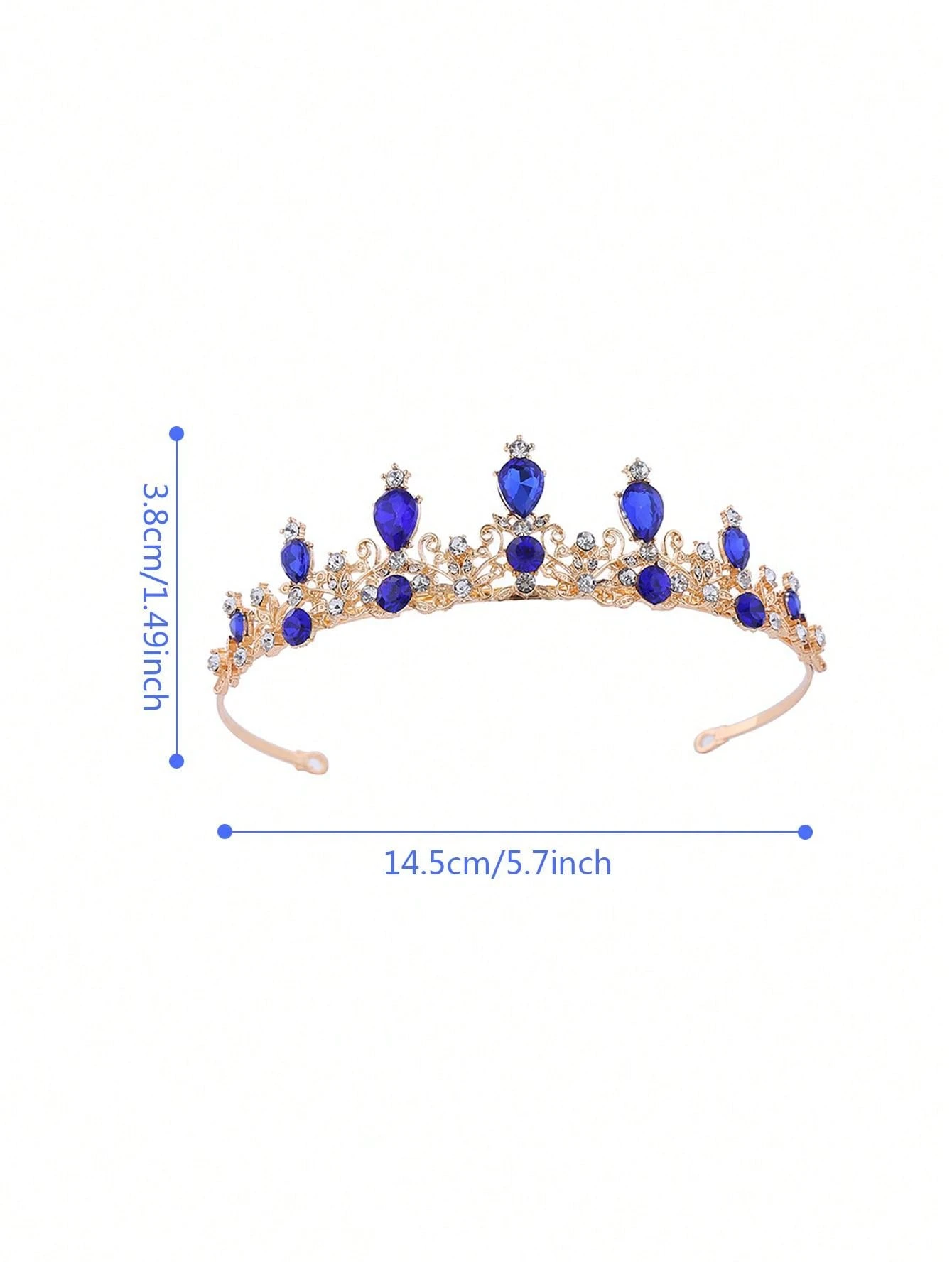 Bridal Crown Queen Crown Headband Alloy Crystal Birthday Party Wedding ...