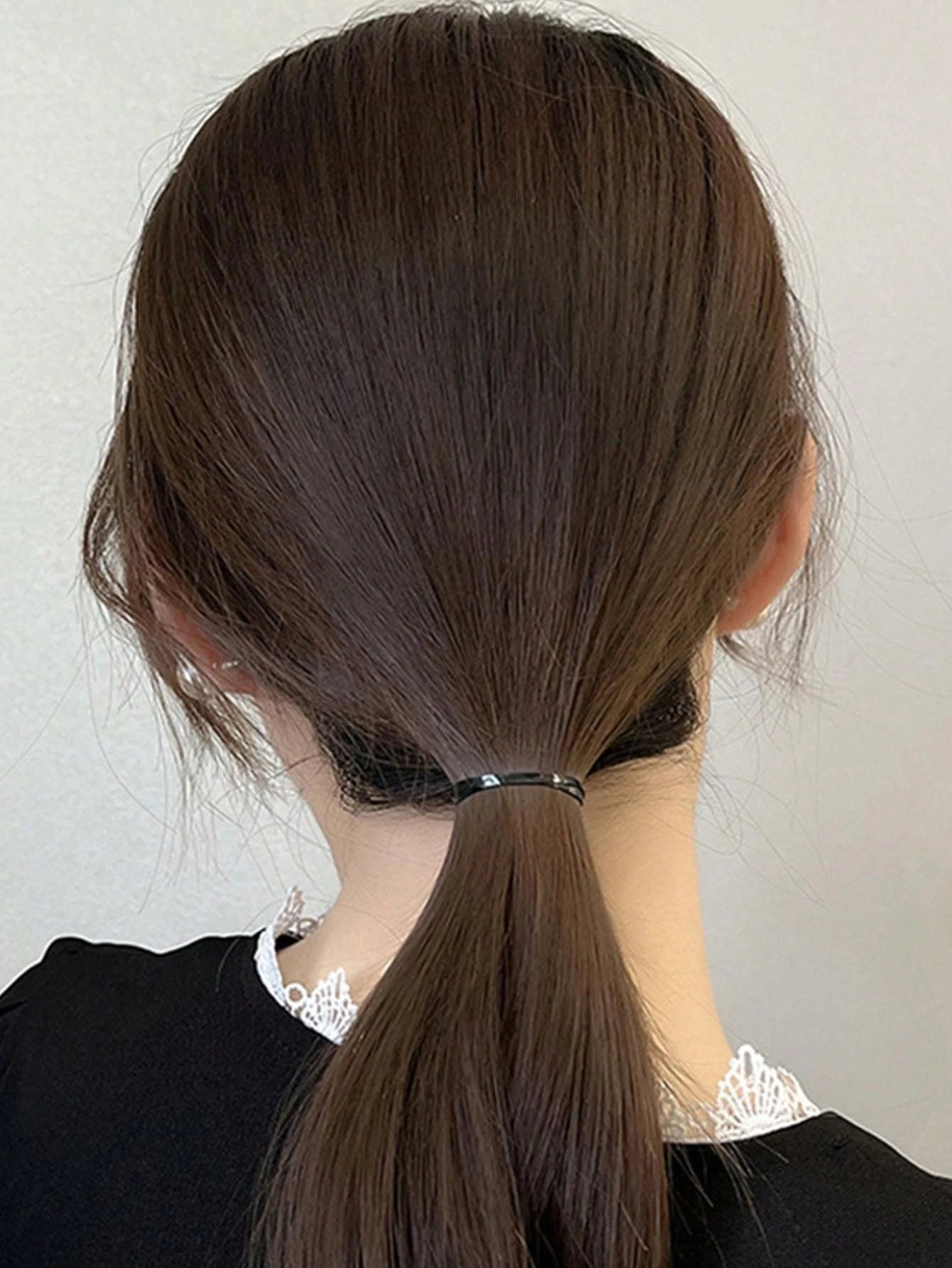 1000pcs Women's Black Minimalist Style Packaged Hair Ties, High-End ...