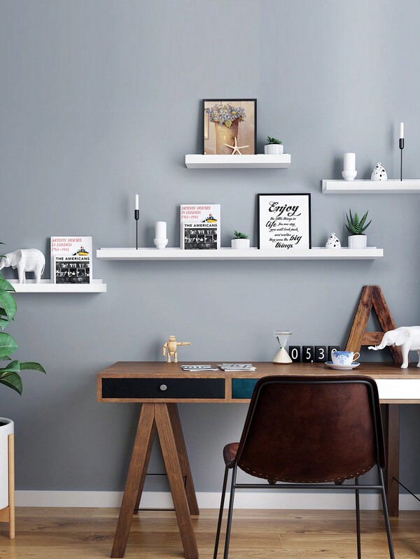 SONGMICS Wall Shelf, Floating Shelf Ledge, For Picture Frames And Books ...