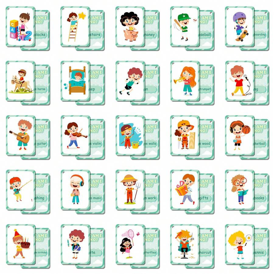 50 Behavior Flash Cards For Toddlers, Reading Flash Cards For Early ...