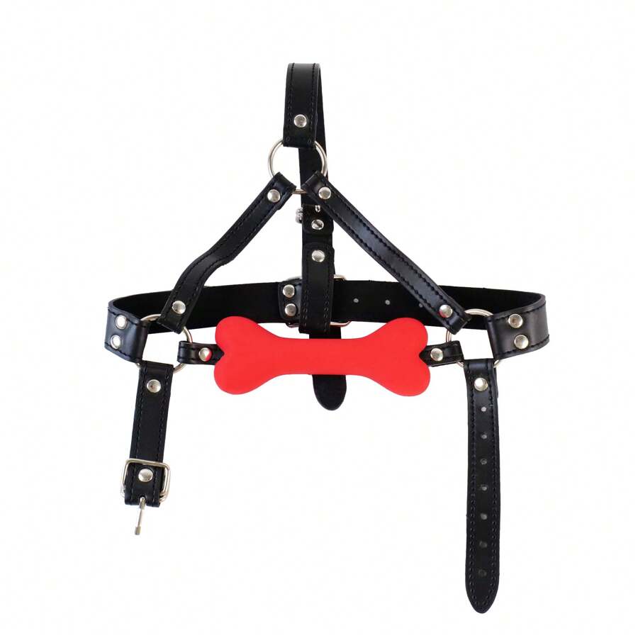 Silicone Bone Mouth Gag Ball SM Mouth Shackles Punishment Tool Toy Men ...