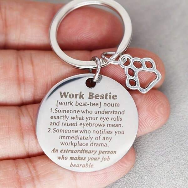 1pc Work Bestie Keychain Gifts For Coworker Friend Colleague | SHEIN EUQS