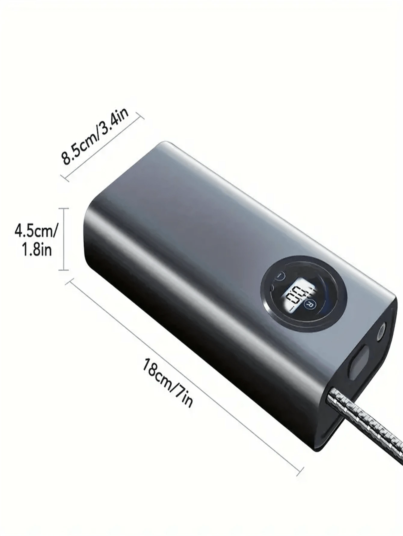 1pc Handheld Car Air Tire Inflator, Universal Electric Vehicle Portable ...