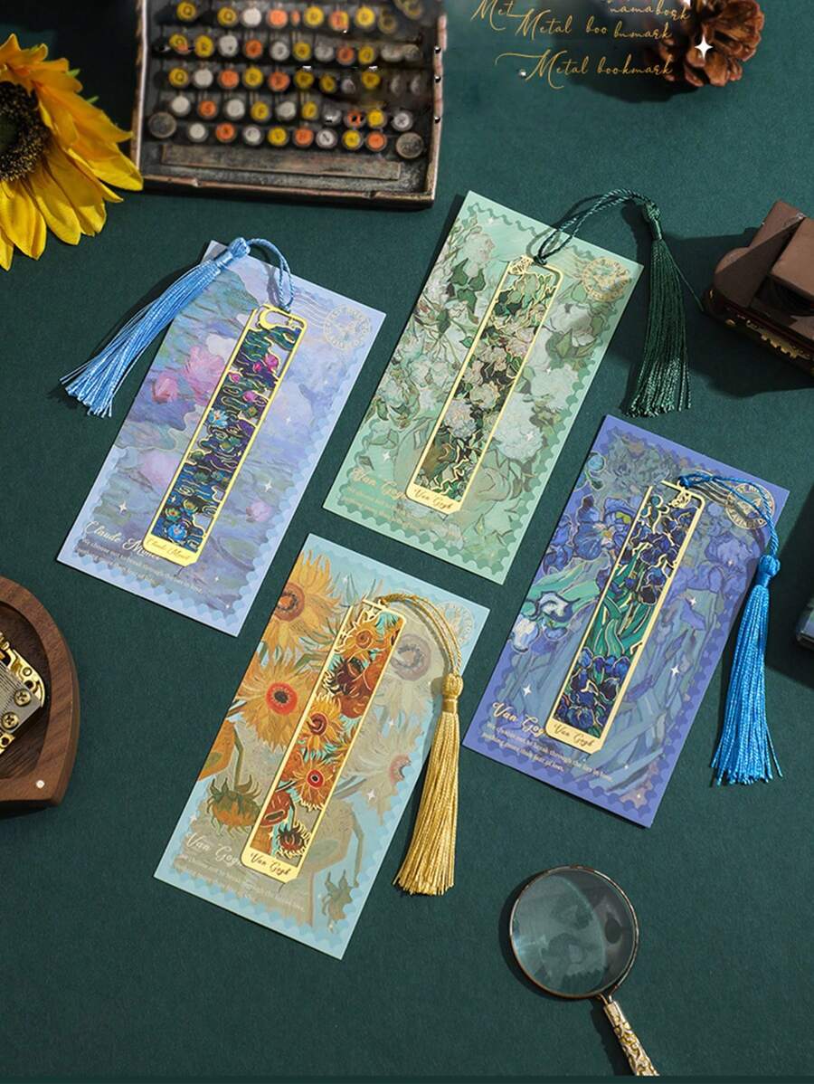 1pc Vintage Metal Sleep Lotus Design Bookmarks Creative Retro Metal ...