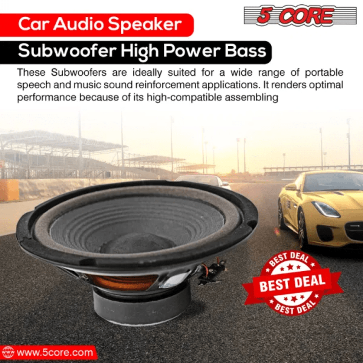 6 Inch Subwoofer Replacement DJ Speaker Sub Woofer Loudspeaker Wide ...