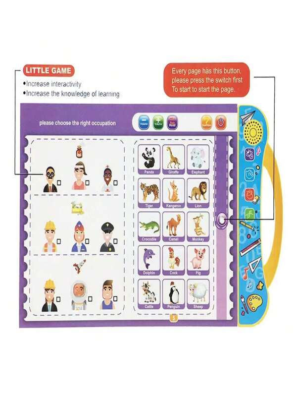 English Finger Point Reading Book Educational Toy With Sounds For Kids ...