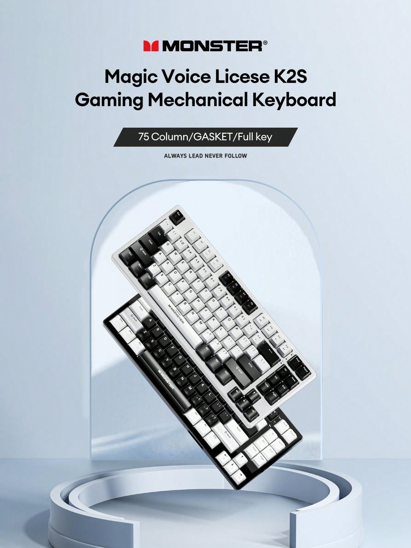 Monster K2s 85-Key Mechanical Gaming Keyboard With Hand Feel Design And ...