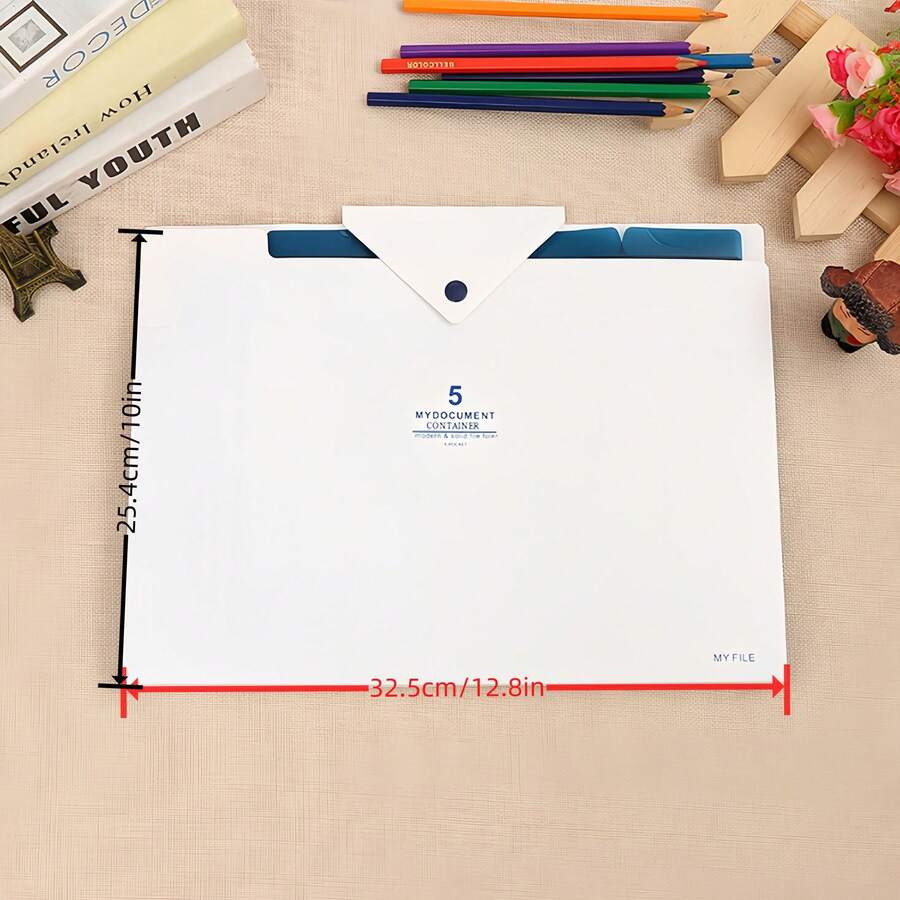 A4 Accordion Folder Black & White Business Multi-Layer File Folder ...