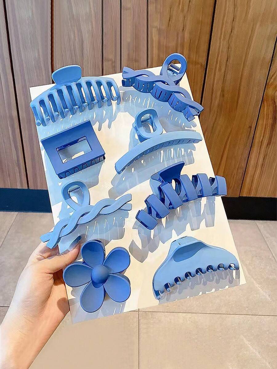 8 Stück marineblau Haarclips, elegante große Haarklammern für ...