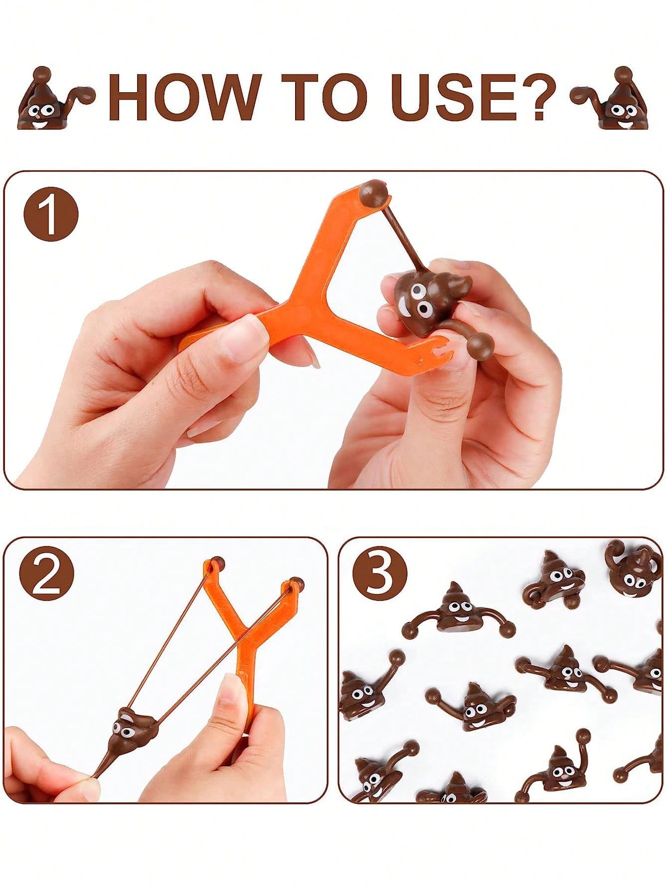 Miniature Poop-Shooting Slingshot Toy For Prank And Stress Relief ...