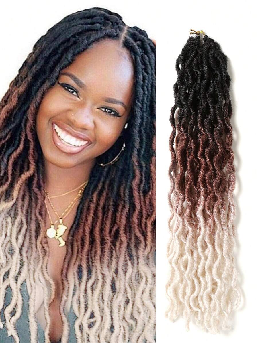 Ombre Faux Locs Crochet Hair For Women Soft Locs Crochet Hair Pre ...