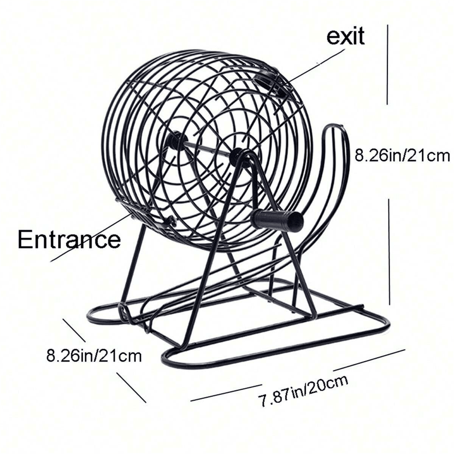 Deluxe Bingo Game Set With 75 Balls, Sturdy Metal Cage, 18 Bingo Cards ...