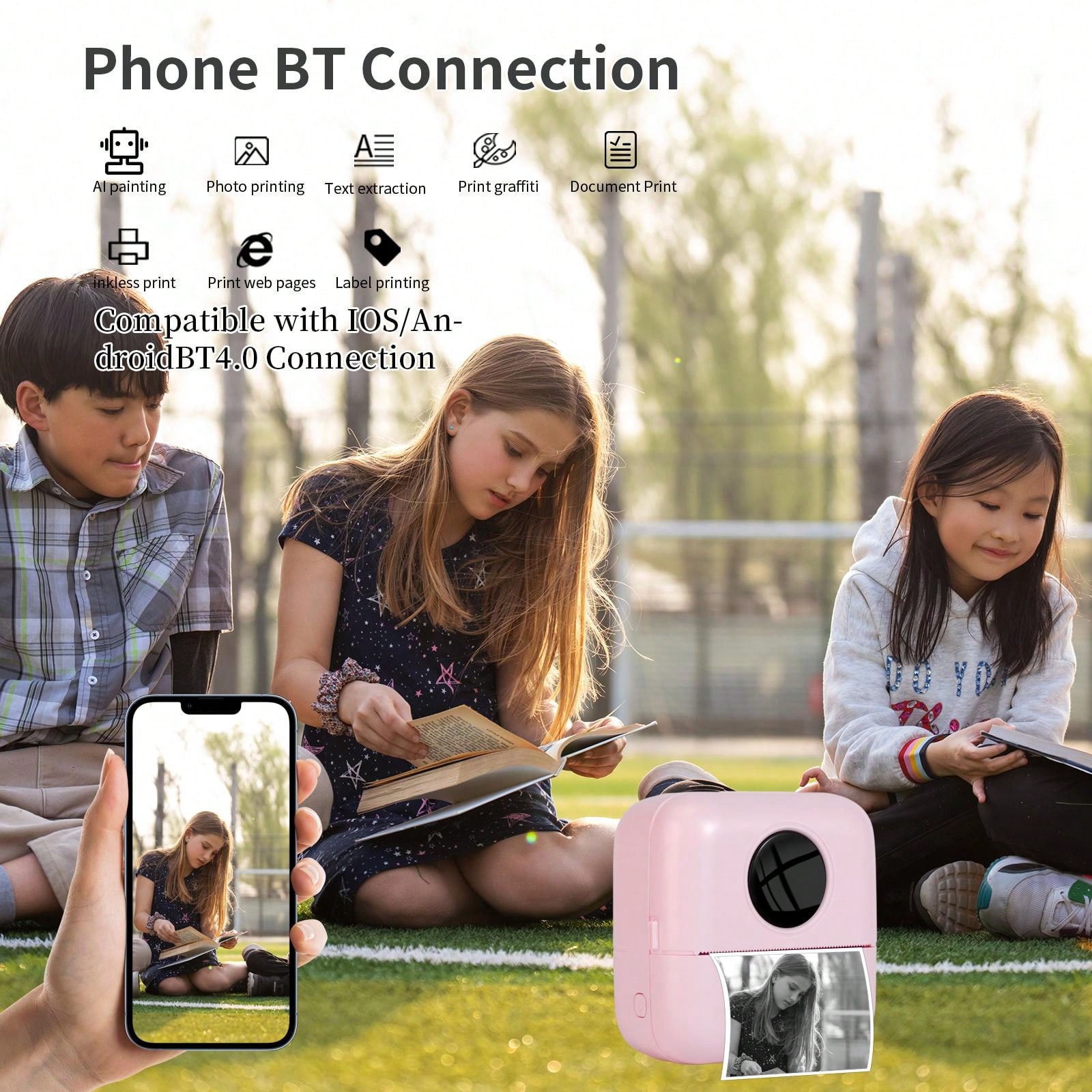 Inkless Photo Label Printer Combined With Ai Painting Technology Can ...