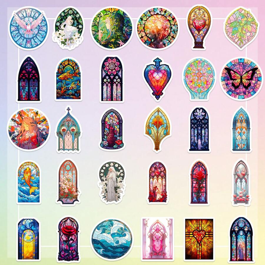 100pcs Aesthetics Stickers For Water Bottles, Cartoon Cat Baroque ...