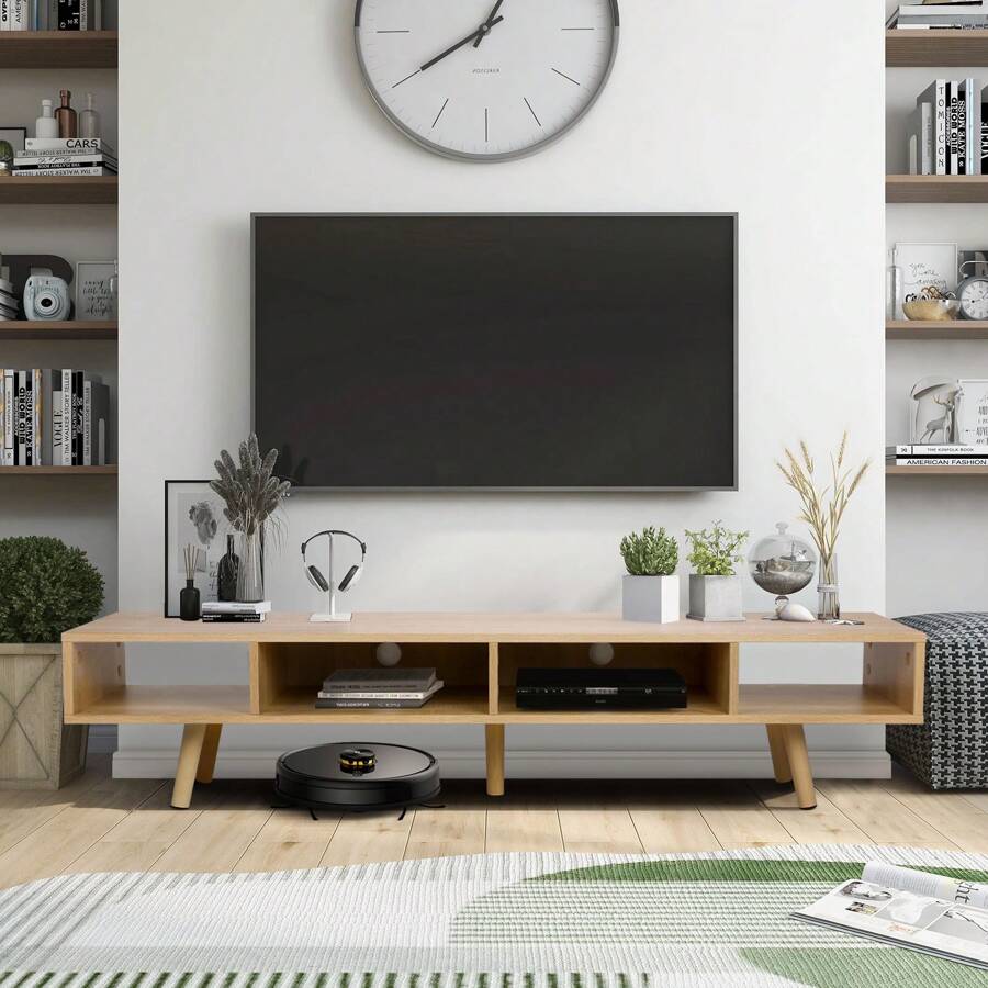 VOWNER 56" TV Stand For 55-60 Inch TV Console Table With Open Shelf ...