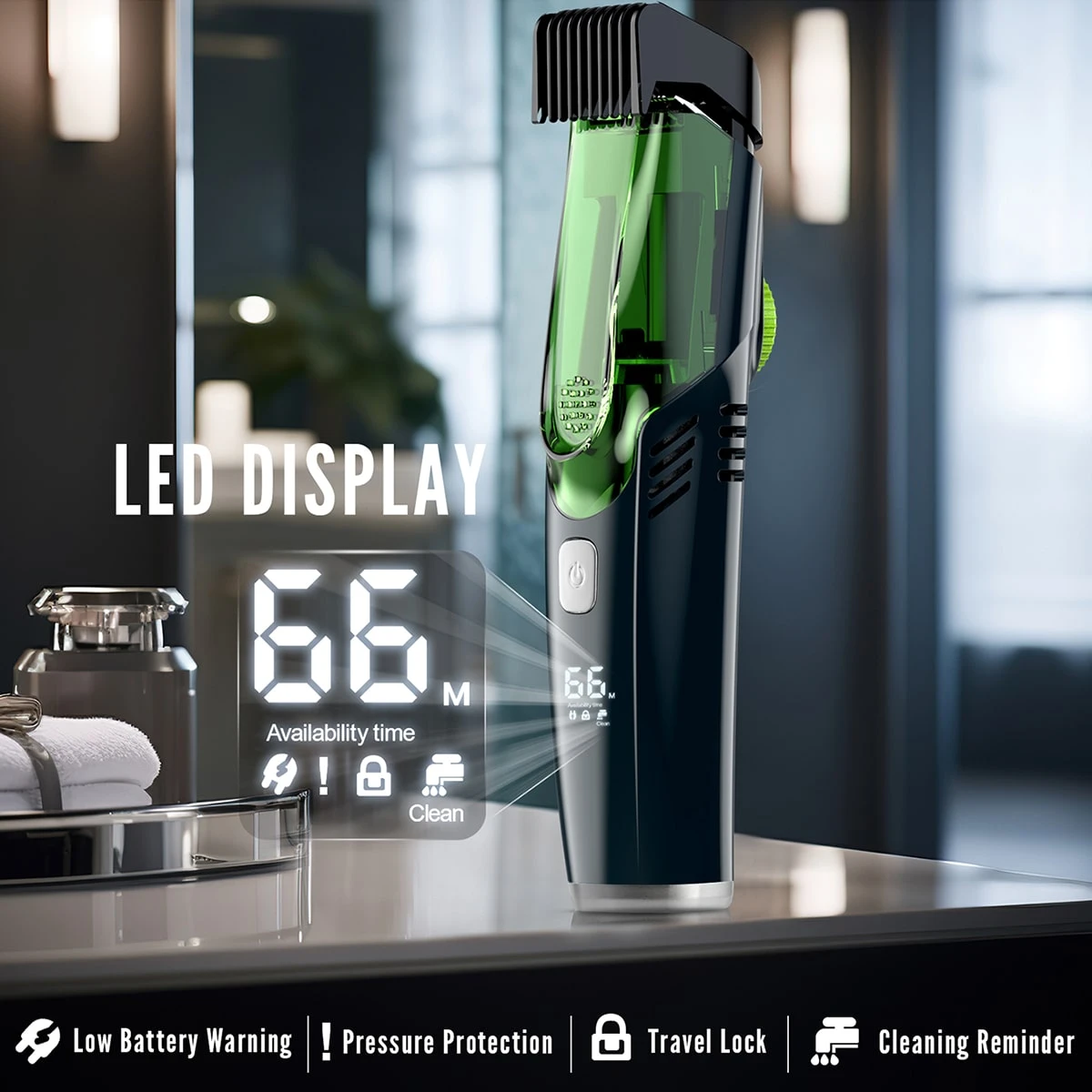 Professional Men's Electric Grooming Trimmer For Beard, Body Hair, Safe ...