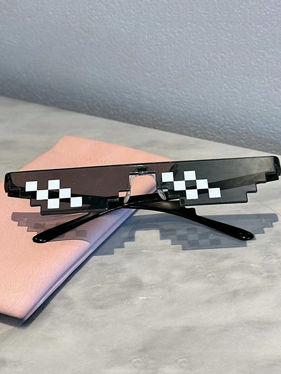 1pc Interesting Mosaic Decorated Sunglasses For Men And Women, Unique ...
