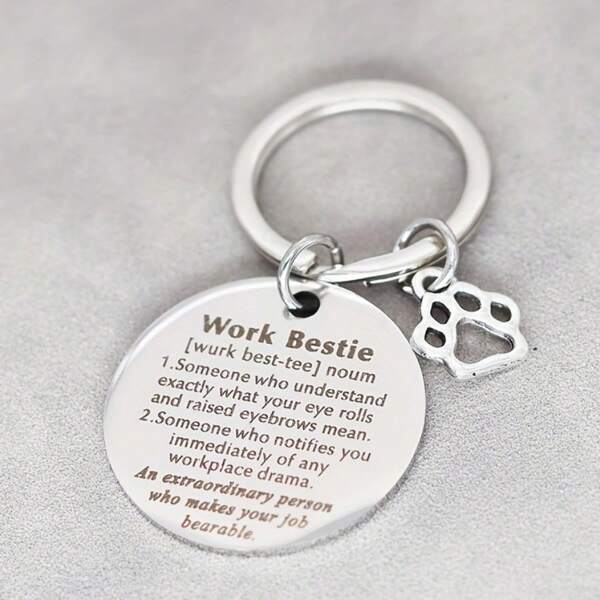 1pc Work Bestie Keychain Gifts For Coworker Friend Colleague | SHEIN EUQS
