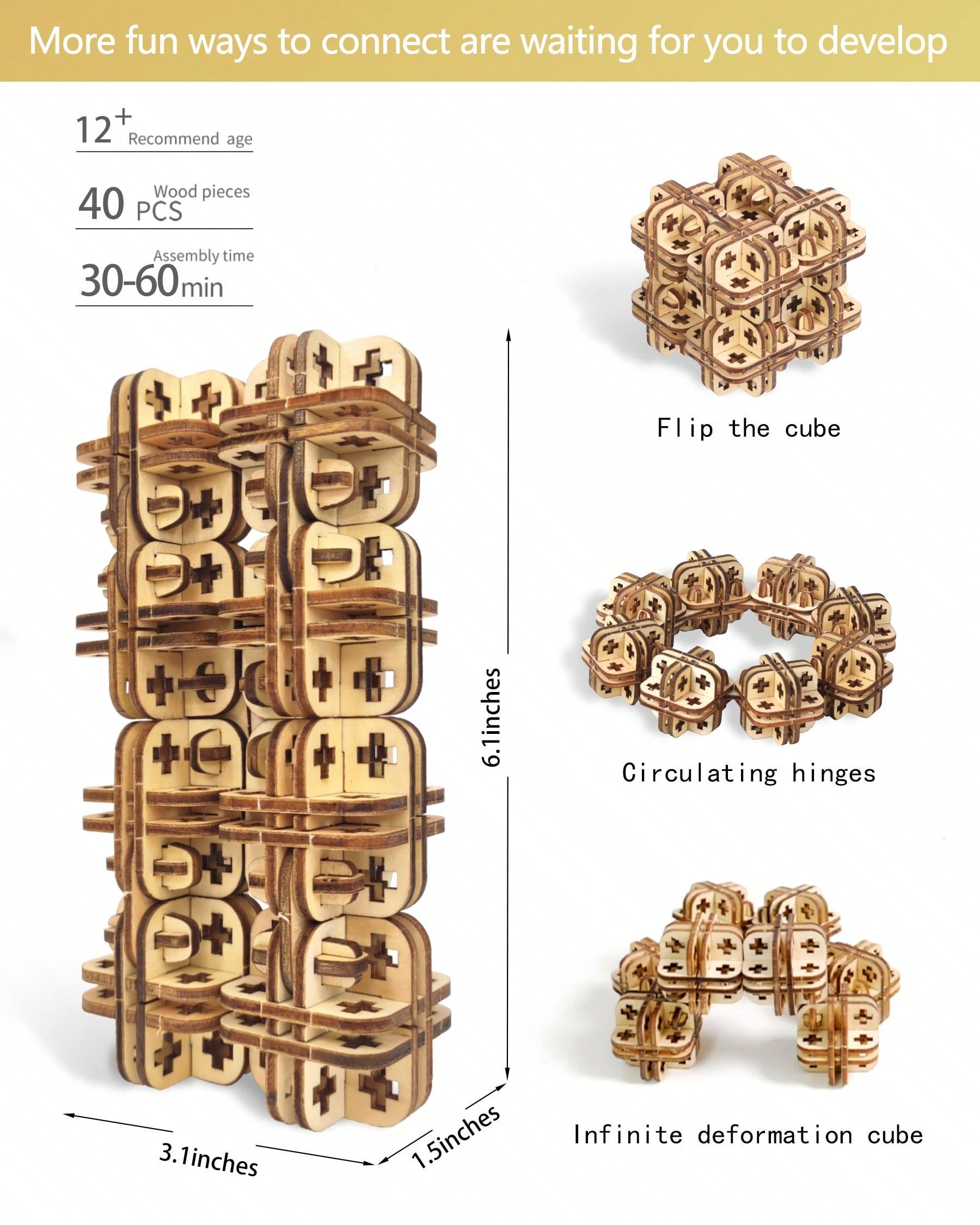 3D Puzzles For Adults Wooden Fidget Toys After Assembling Will Get Cool ...