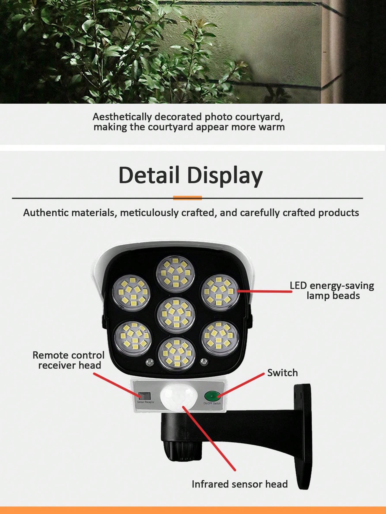 3pc Motion Sensor Street Lamp, Solar Garden LED Light, Simulation ...
