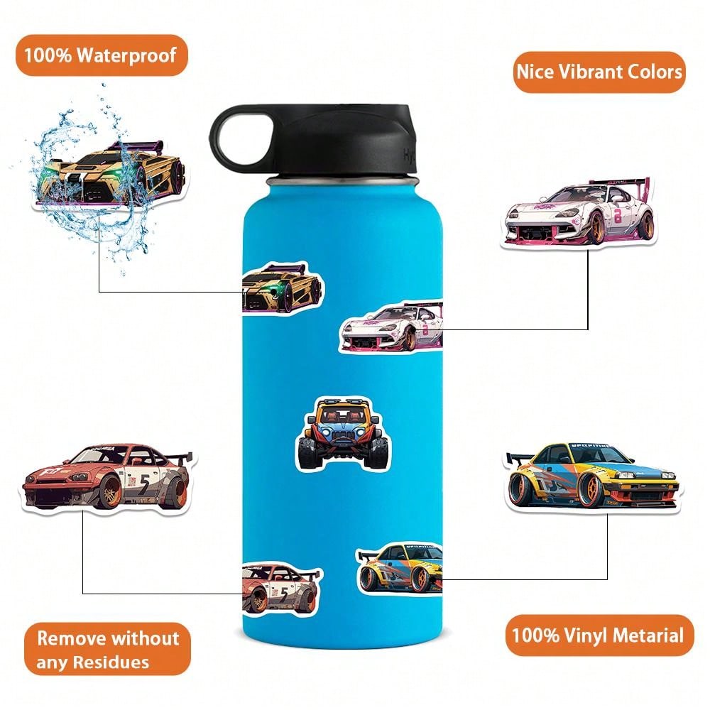 50PCS TOKYO JDM Retrofit Auto Racing Sports Car Graffiti Stickers ...