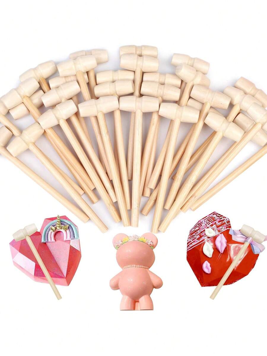 10pcs Mini Chocolate Mallet, Chocolate Heart Mallet, Toy Mallet, Crafts ...