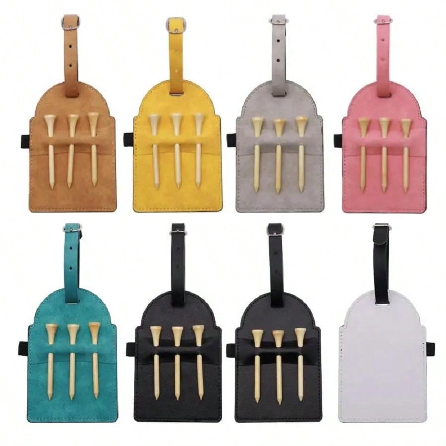 1pc Golf Ball Marker Holder With Belt Clip, Divot Remover, Leather ...