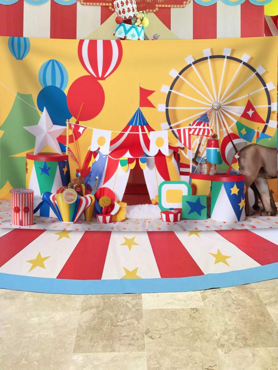 1pc Cartoon Circus Prop For Kids Birthday Party Decoration, Photo Booth ...