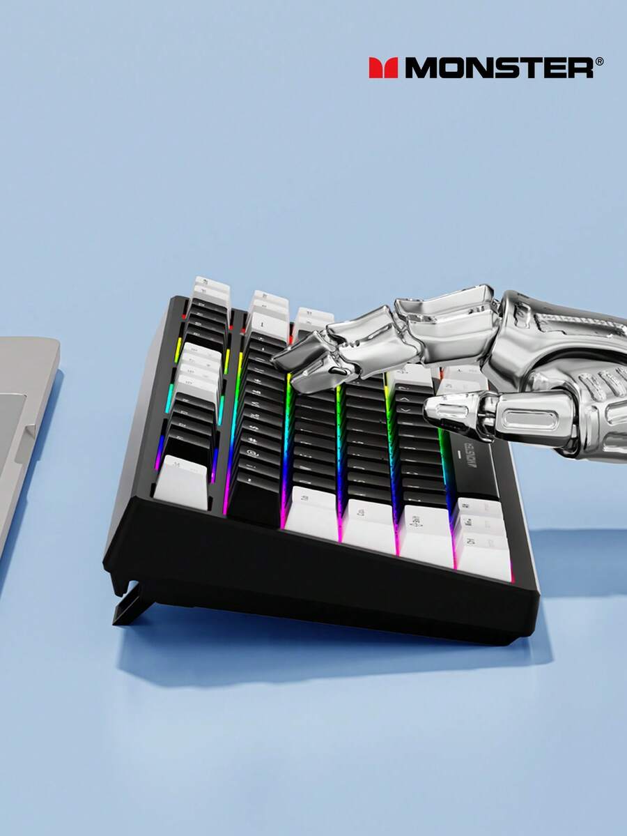 Monster K2s 85-Key Mechanical Gaming Keyboard With Hand Feel Design And ...