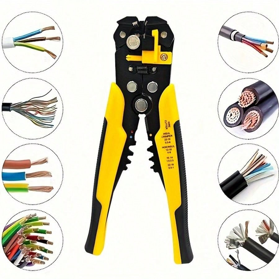 Self-Adjusting Wire Stripper, Wire Clamp, Wire Cutter, 3-In-1 Automatic ...