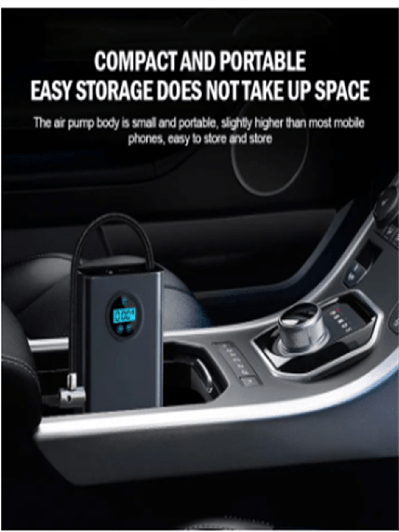 1pc Handheld Car Air Tire Inflator, Universal Electric Vehicle Portable ...