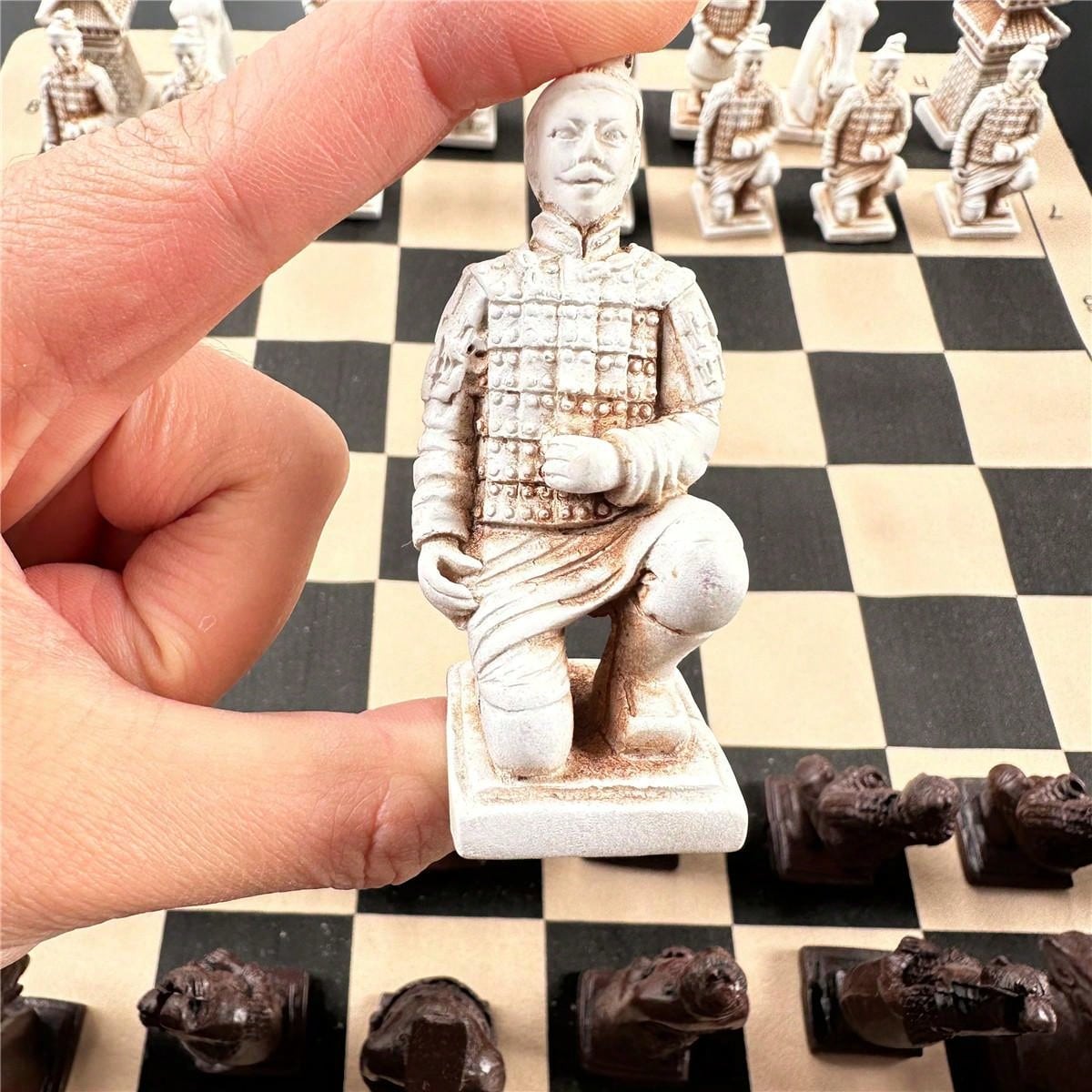 Large Size Creative 3d Terracotta Warriors Chess Set With Distressed ...