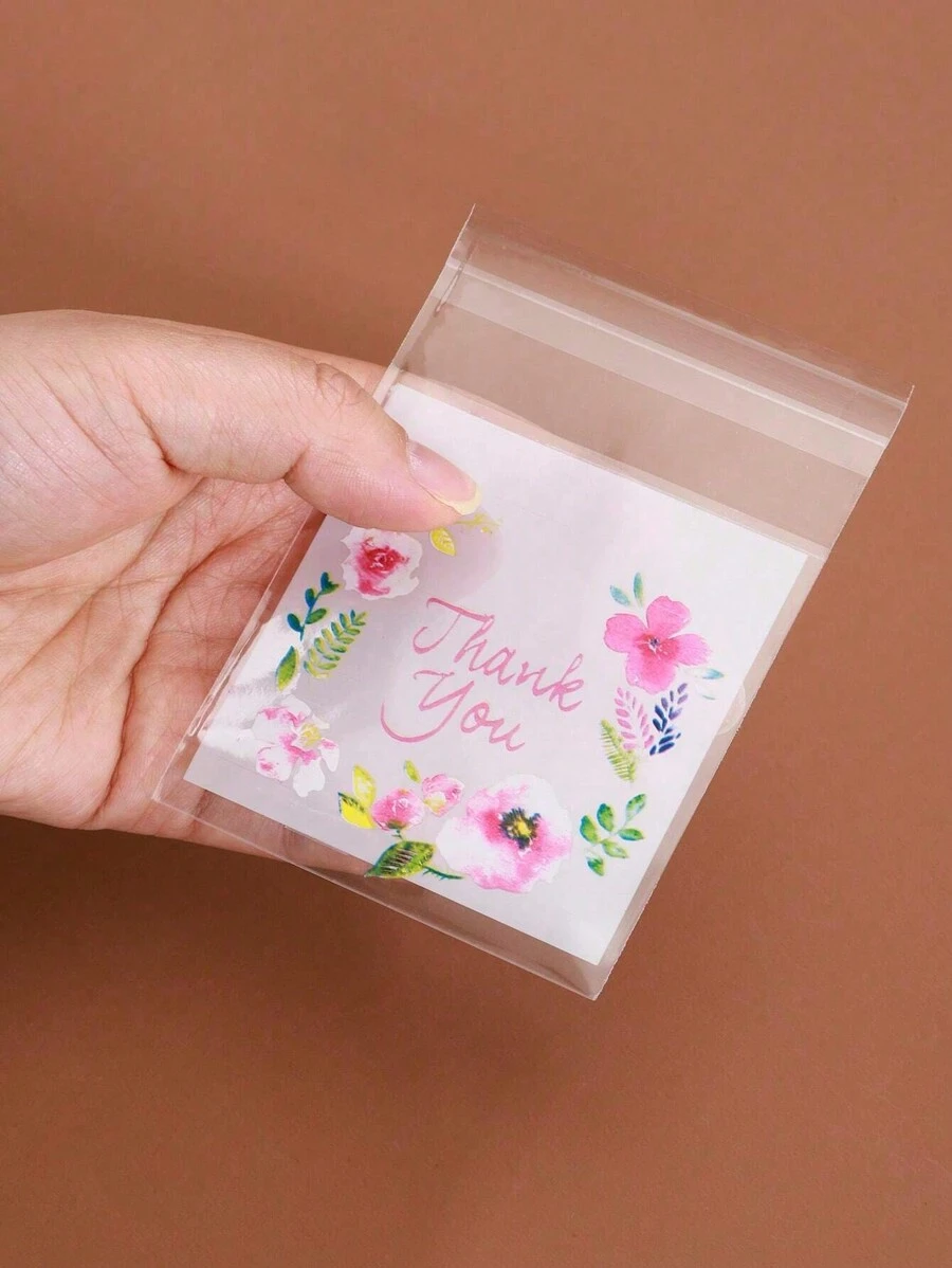 100pcs Clear Packaging Self Adhesive Bag, Cookie Packaging Bags, Self ...