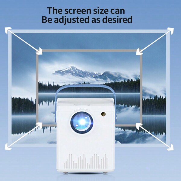 1 PC WiFi Mini Portable Projector, 1080P Home Cinema Video Projector ...