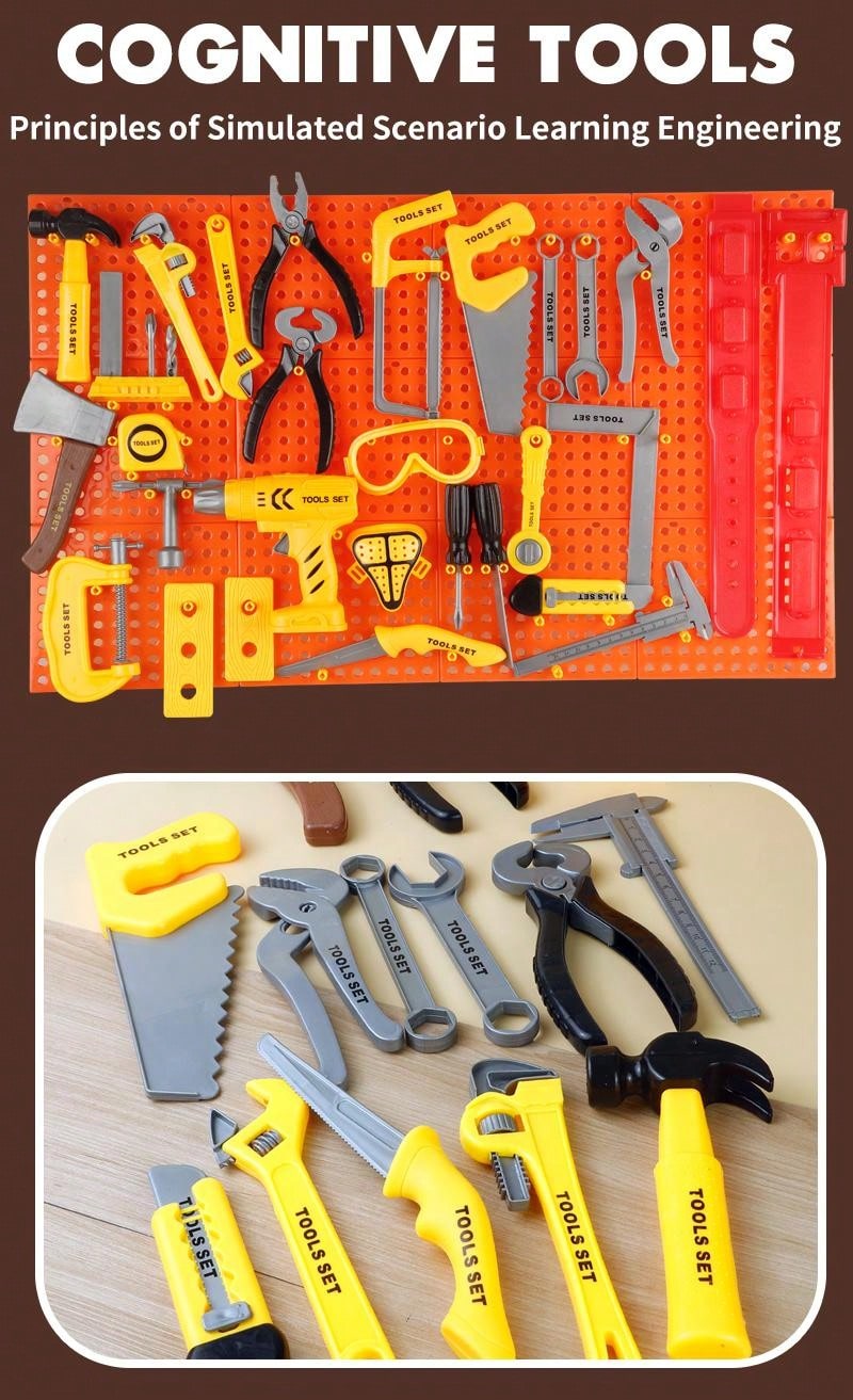 108pcs Pretend Play Tool Set For Kids' Party, Construction Tool Toys ...
