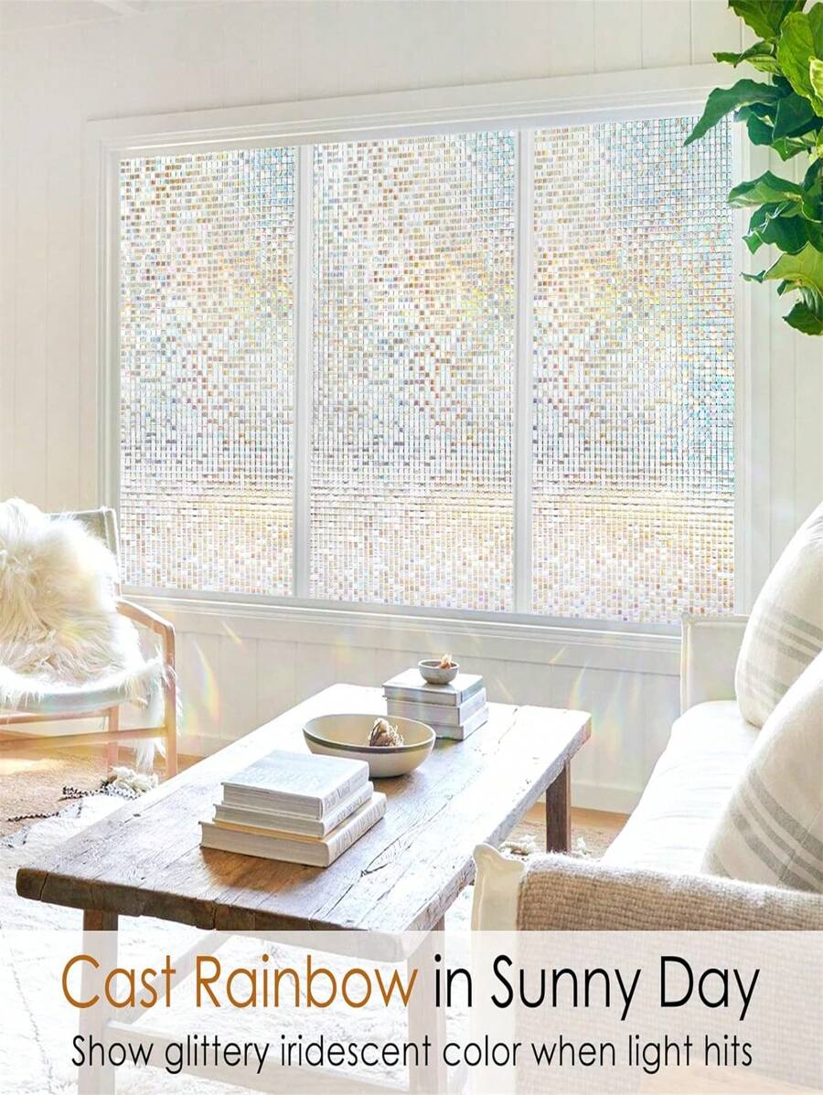 Window Privacy Film Stained Glass Window Film, Mosaic Static Cling ...