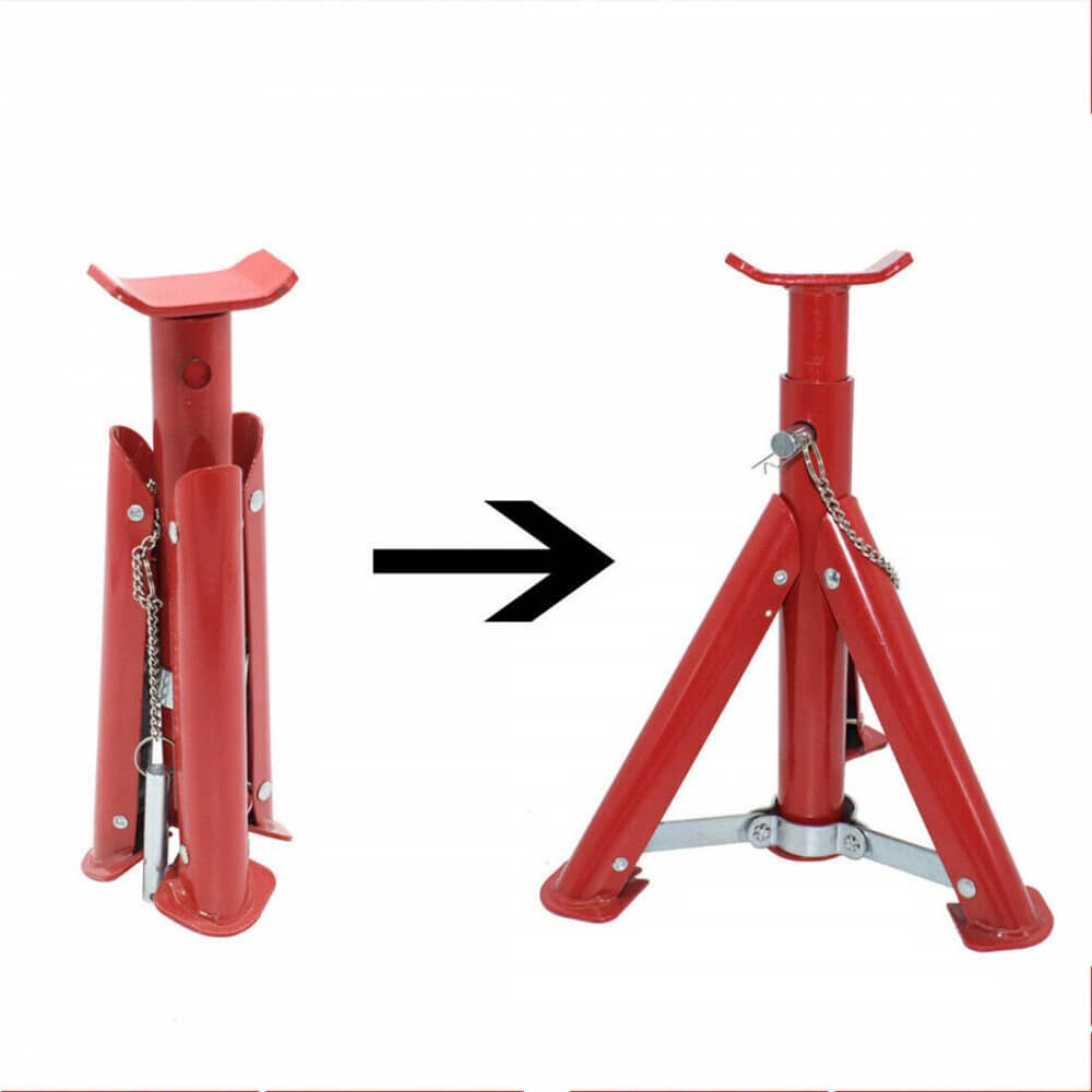 3 Tons Heavy Duty Capacity Tonne Folding Support Floor Axle Jack Stand ...
