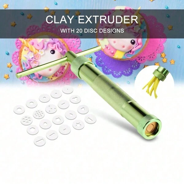 Clay Extruder With 20 Disc Designs Pottery Sculpture Modeling Fondant ...