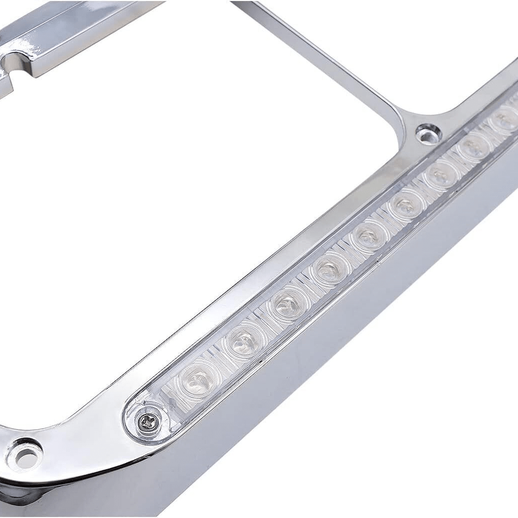Chrome Plastic Dual Rectangular Headlight Bezel With Visor For Kenworth ...