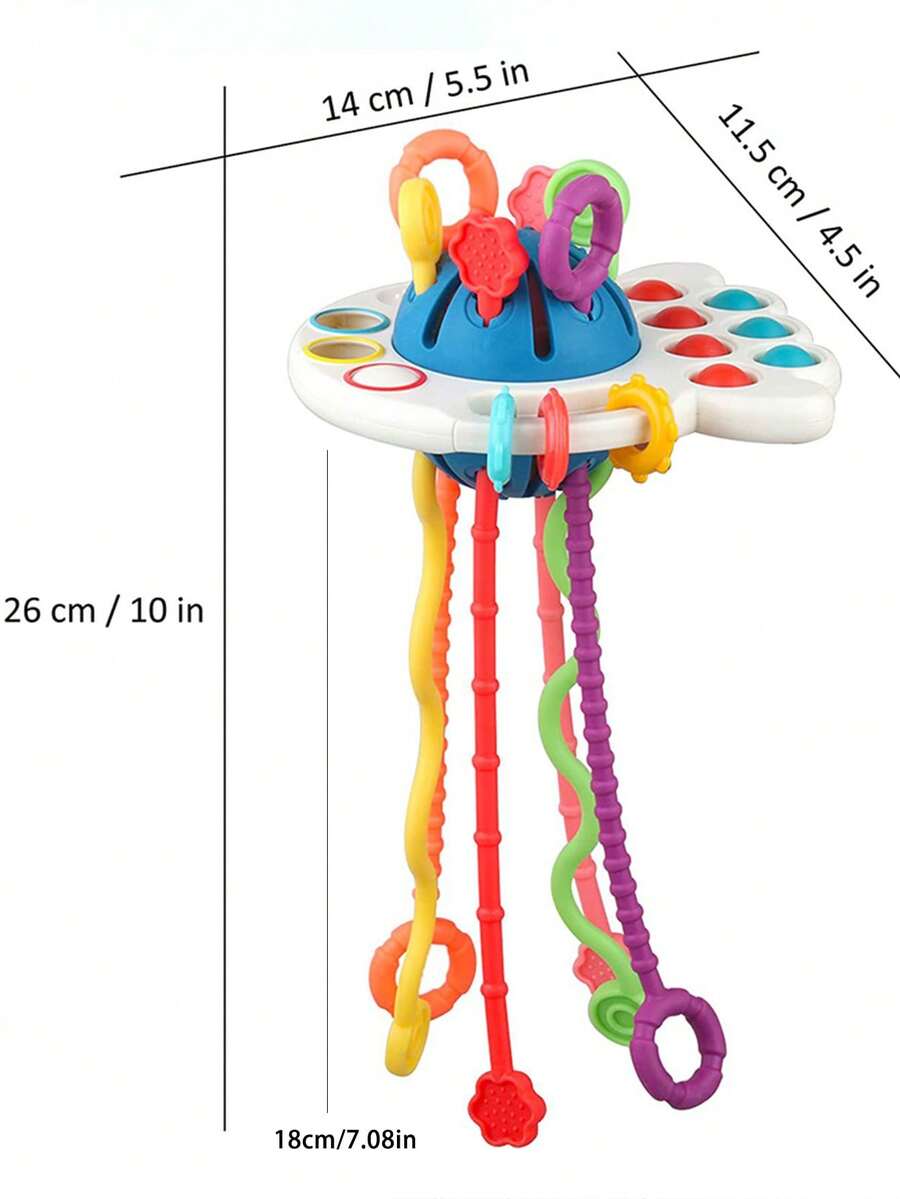 4 In 1 Montessori Toy Pull String Developmental Toys Babies Sensory ...