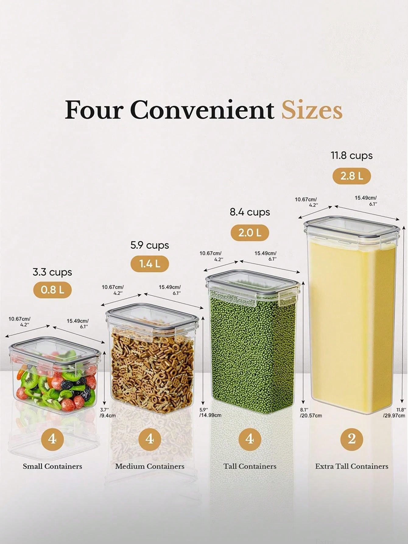 Airtight Food Storage Containers With Lids 14 PC - Plastic Kitchen ...