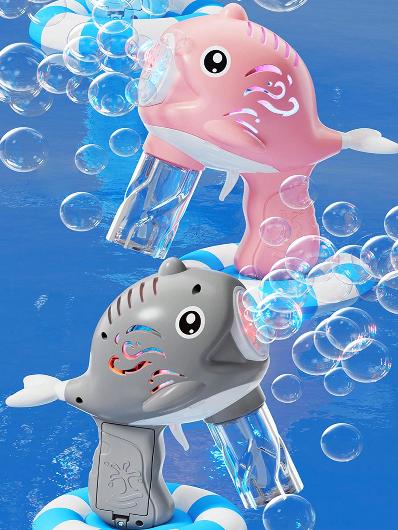 Electric Dolphin Bubble Gun, Automatic & No Leaking 10 Bubble Holes ...