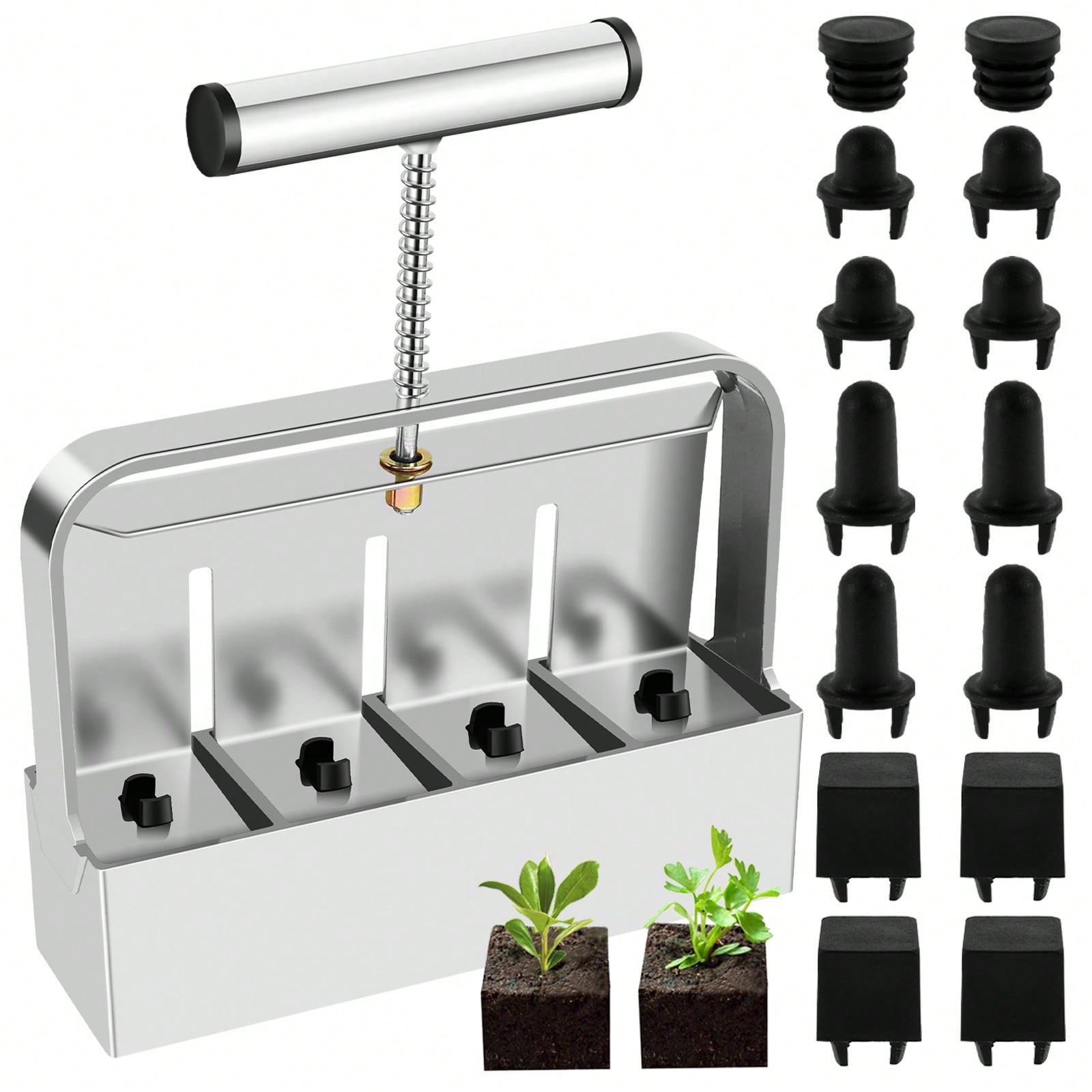 Soil Blocker Set Manual Quad Soil Block Maker 1.57*1.97inch Handheld ...