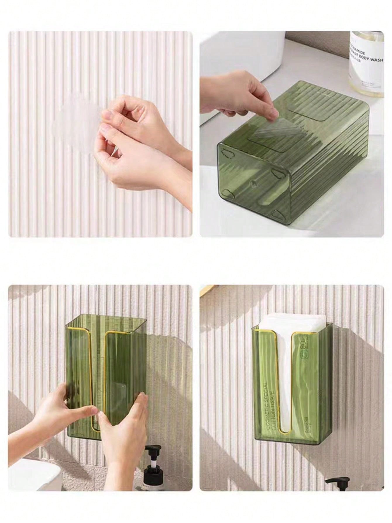 1pc Acrylic Tissue Box, Luxury & Wall Mounted Tissue Dispenser ...