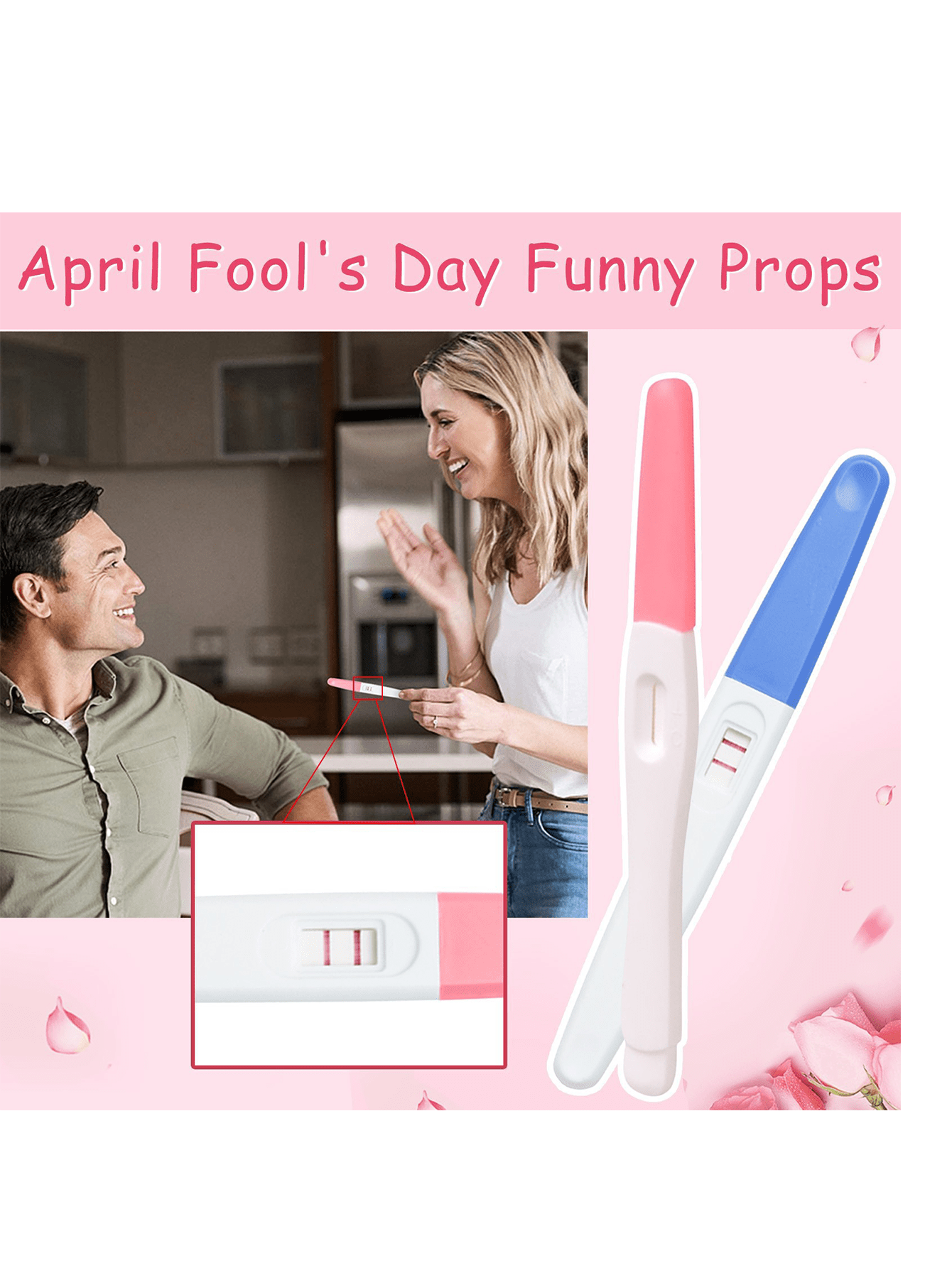 Prank Pregnancy Test Stick Paper, Joke Toy For Testing Boyfriend, Two ...