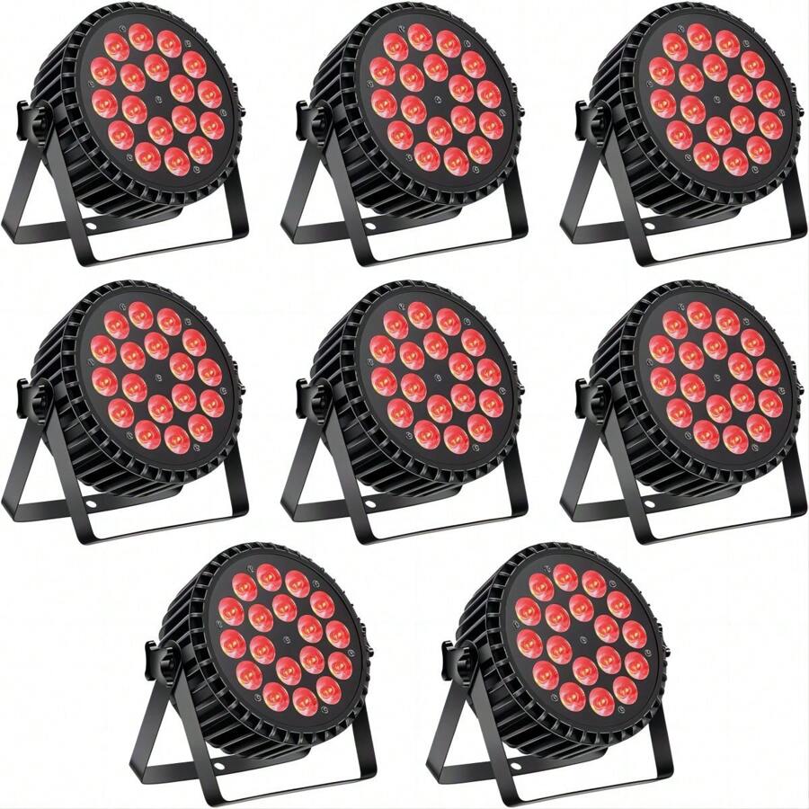 180W Par Stage Lights, High Power Uplights RGBW 18 LED By DMX Control And Sound Activated ...