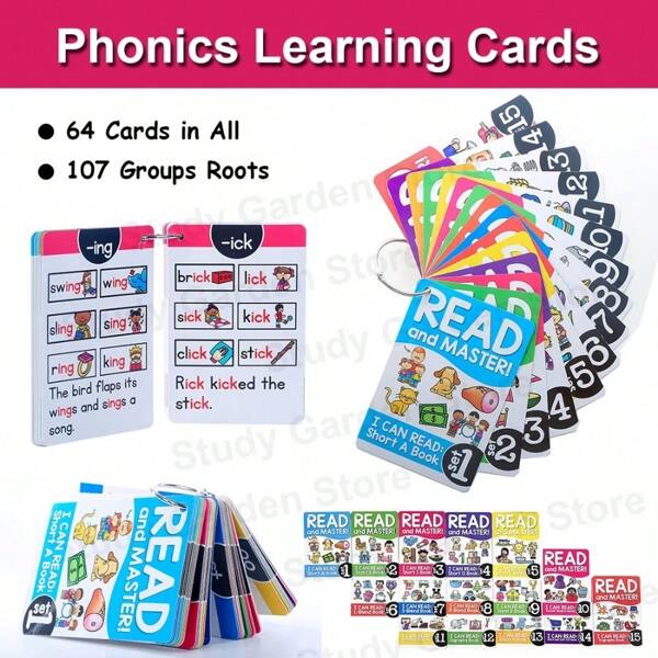 Montessori English Phonics Cvc Words Learning Cards Kindergarten ...