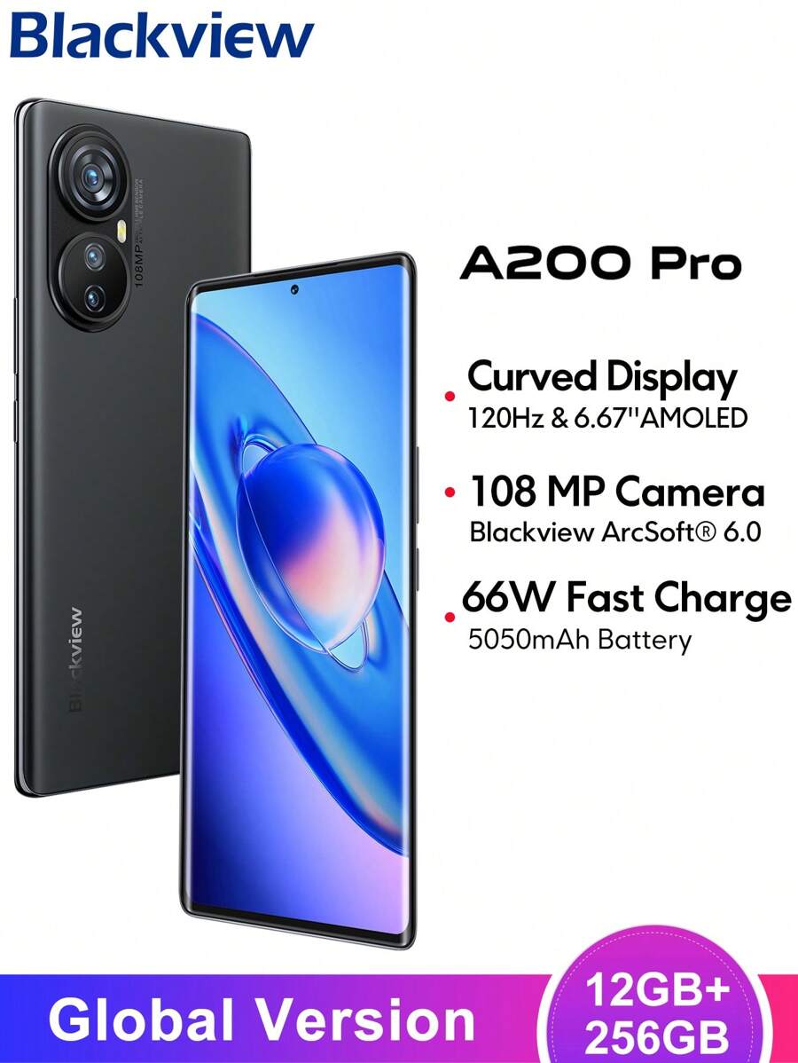 Blackview Blackview A200 Pro Smartphone 12GB RAM 256GB ROM 120HZ AMOLED ...